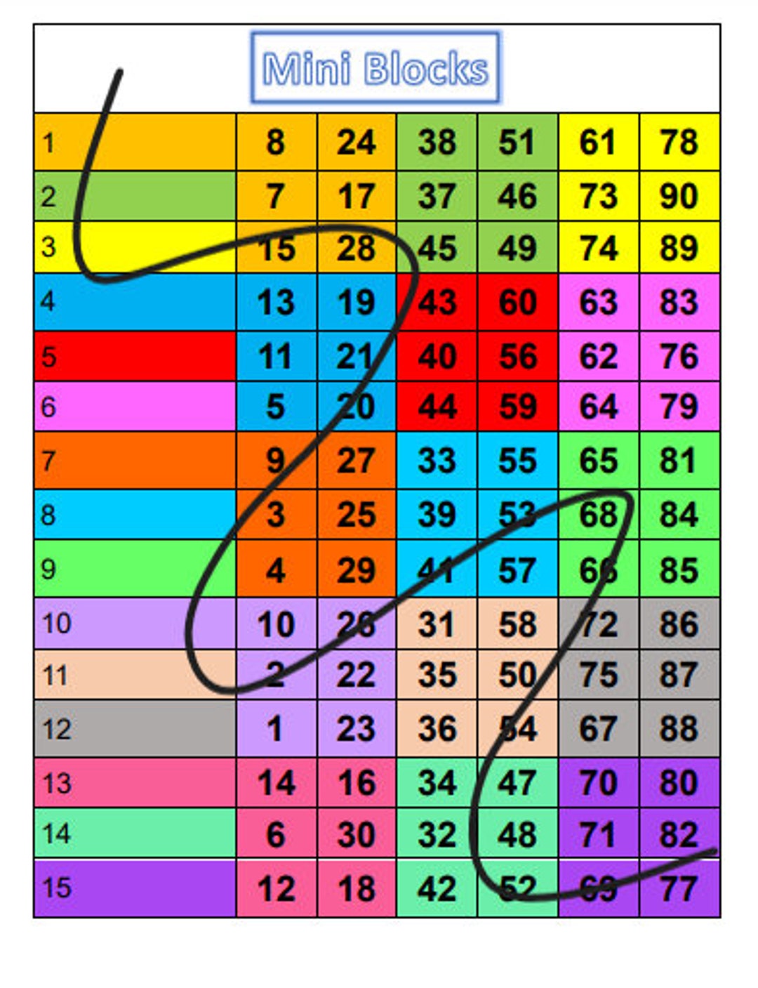 Updated Bingo Blocks Boards Straight and Mixed - Etsy