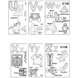 Digital, Printable Alphabet Coloring Pages - 26 Pages - Etsy