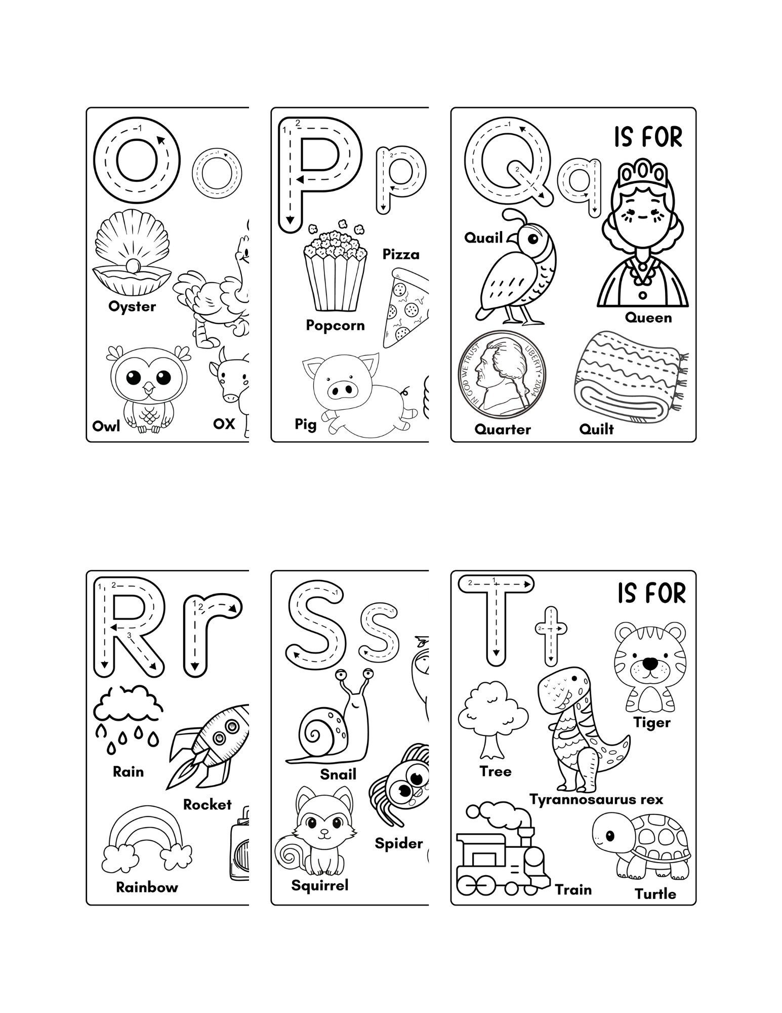 Digital, Printable Alphabet Coloring Pages - 26 Pages - Etsy