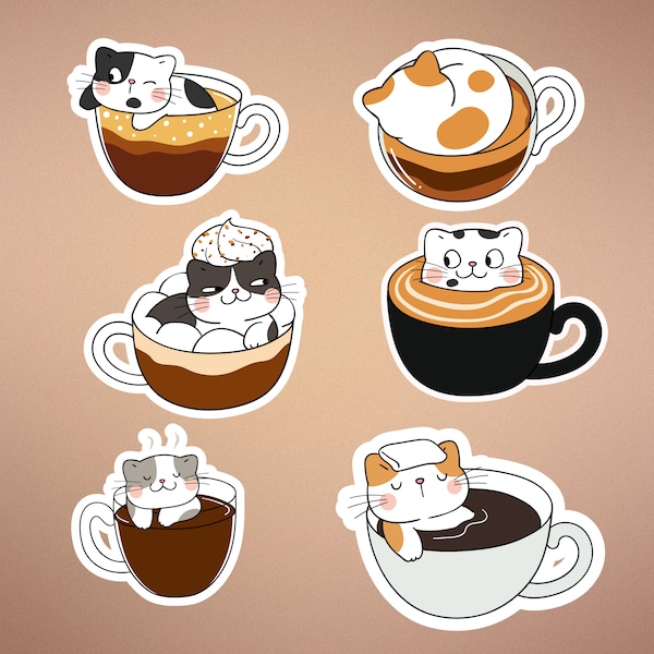 Cute Coffee Stickers - Etsy