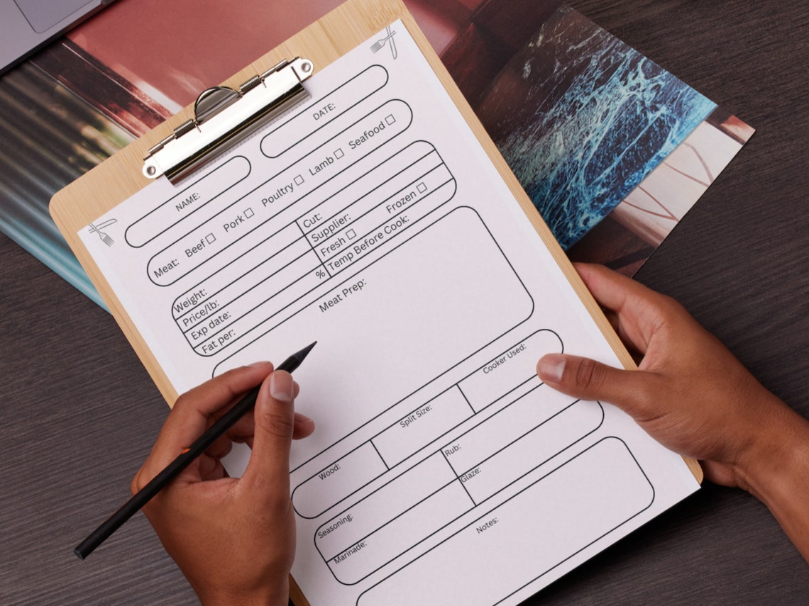 BBQ Logbook | BBQ Journal | Printable| Editable | BBQ Checklist | Pdf ...