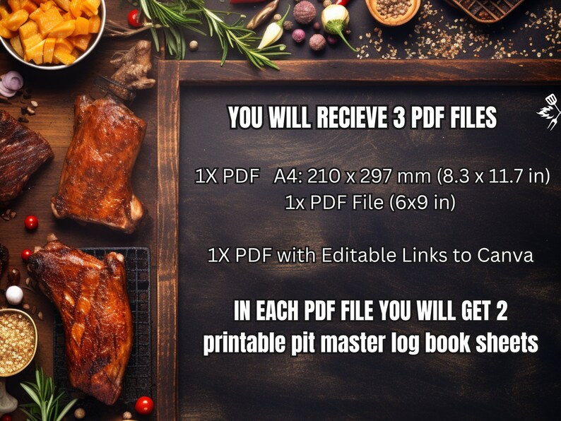 BBQ Logbook | BBQ Journal | Printable| Editable | BBQ Checklist | Pdf ...