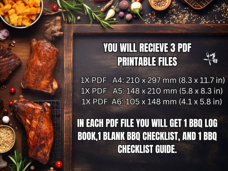 BBQ Logbook | BBQ Journal | Printable PDF Digital Download - Etsy