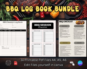 BBQ Logbook | BBQ Journal | Printable| Editable | BBQ Checklist | Pdf ...