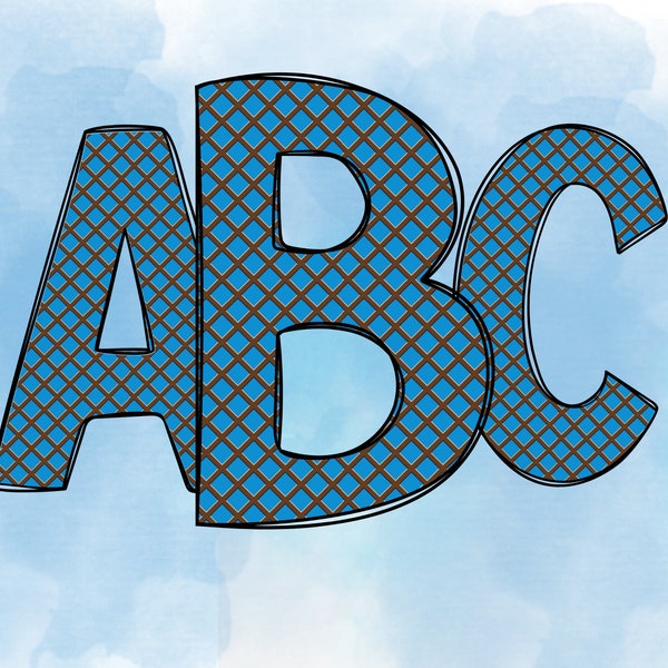 Waffle Cone Letters Blue Png - Etsy