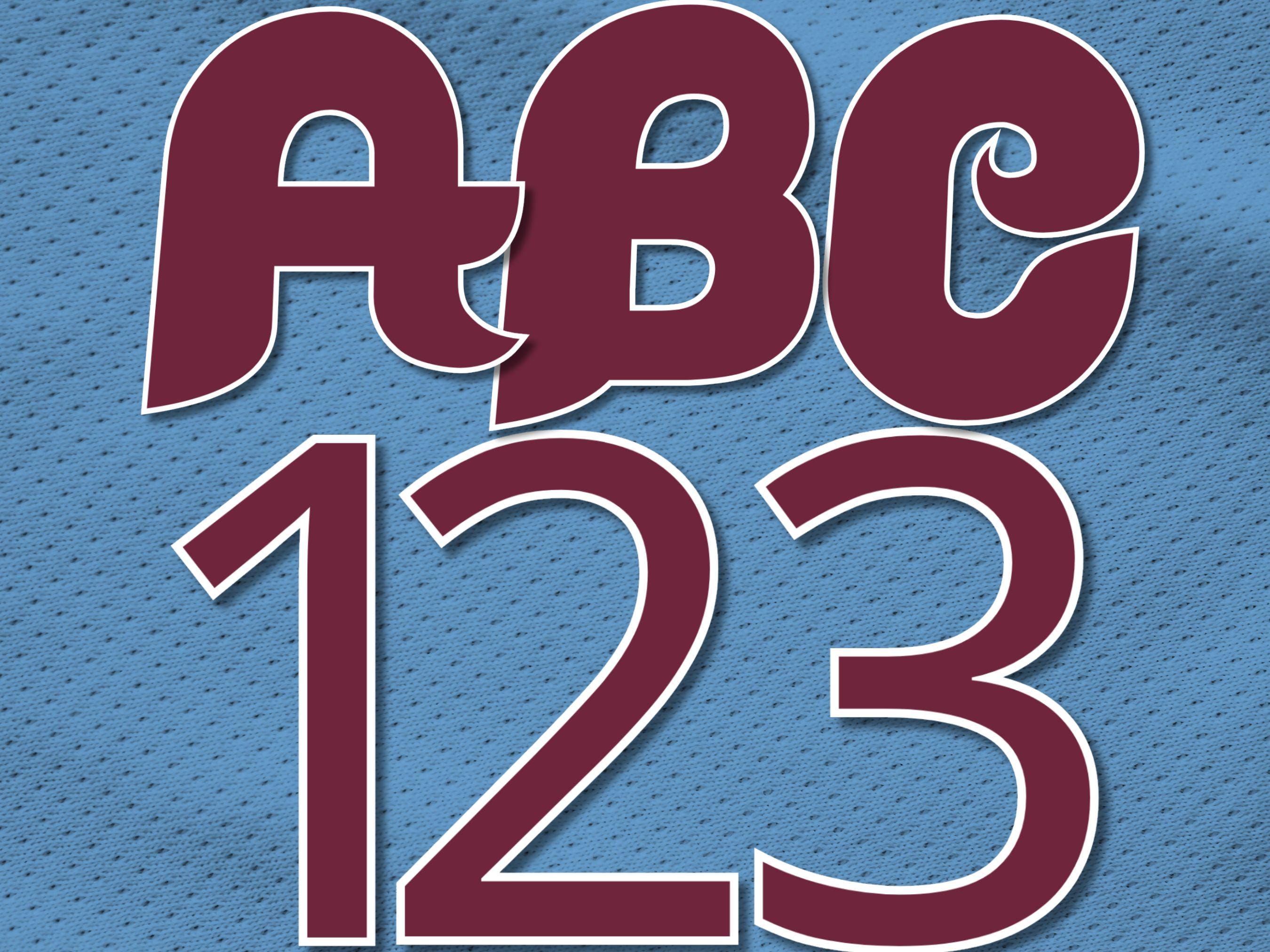 Retro Baseball Jersey Letters PNG: Philadelphia Alphabet & Numbers ...