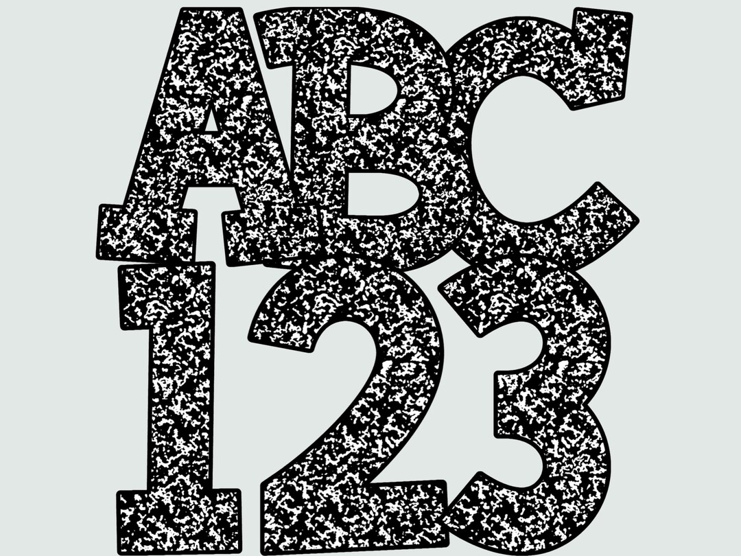 Composition Notebook Alphabet & Numbers PNG, Scrapbooking, Crafting ...