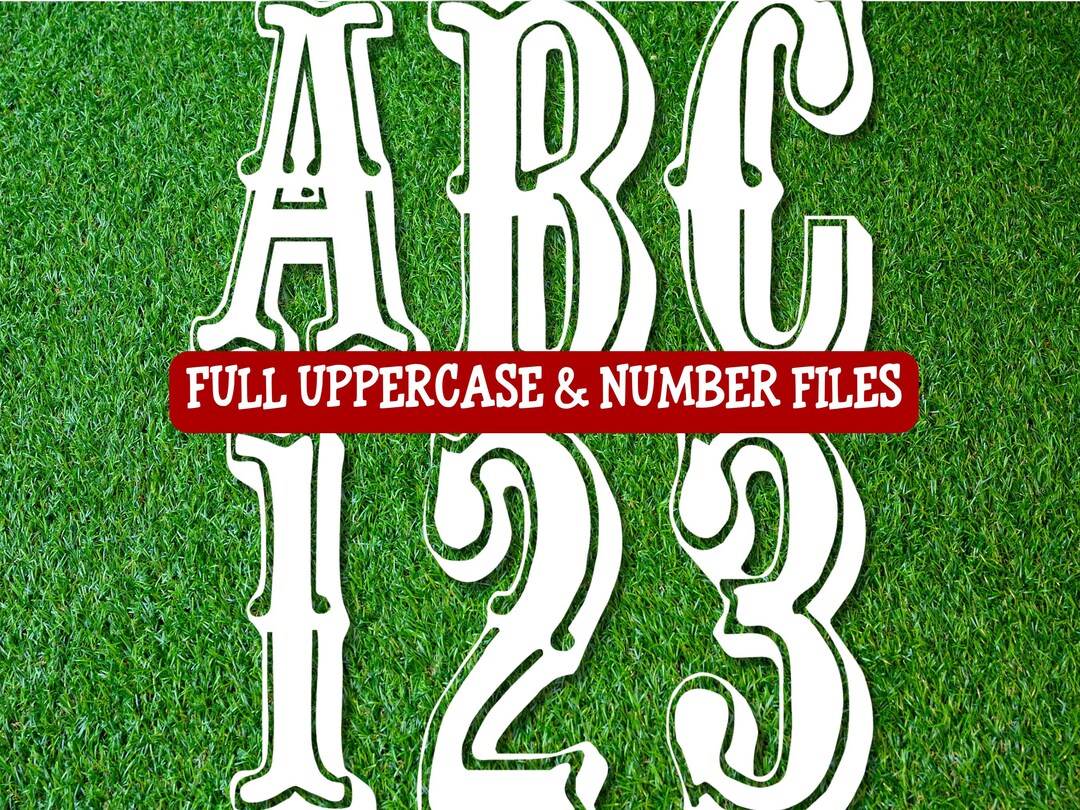 Football Font Alphabet: White Quentin Caps PNG Letters (digital ...