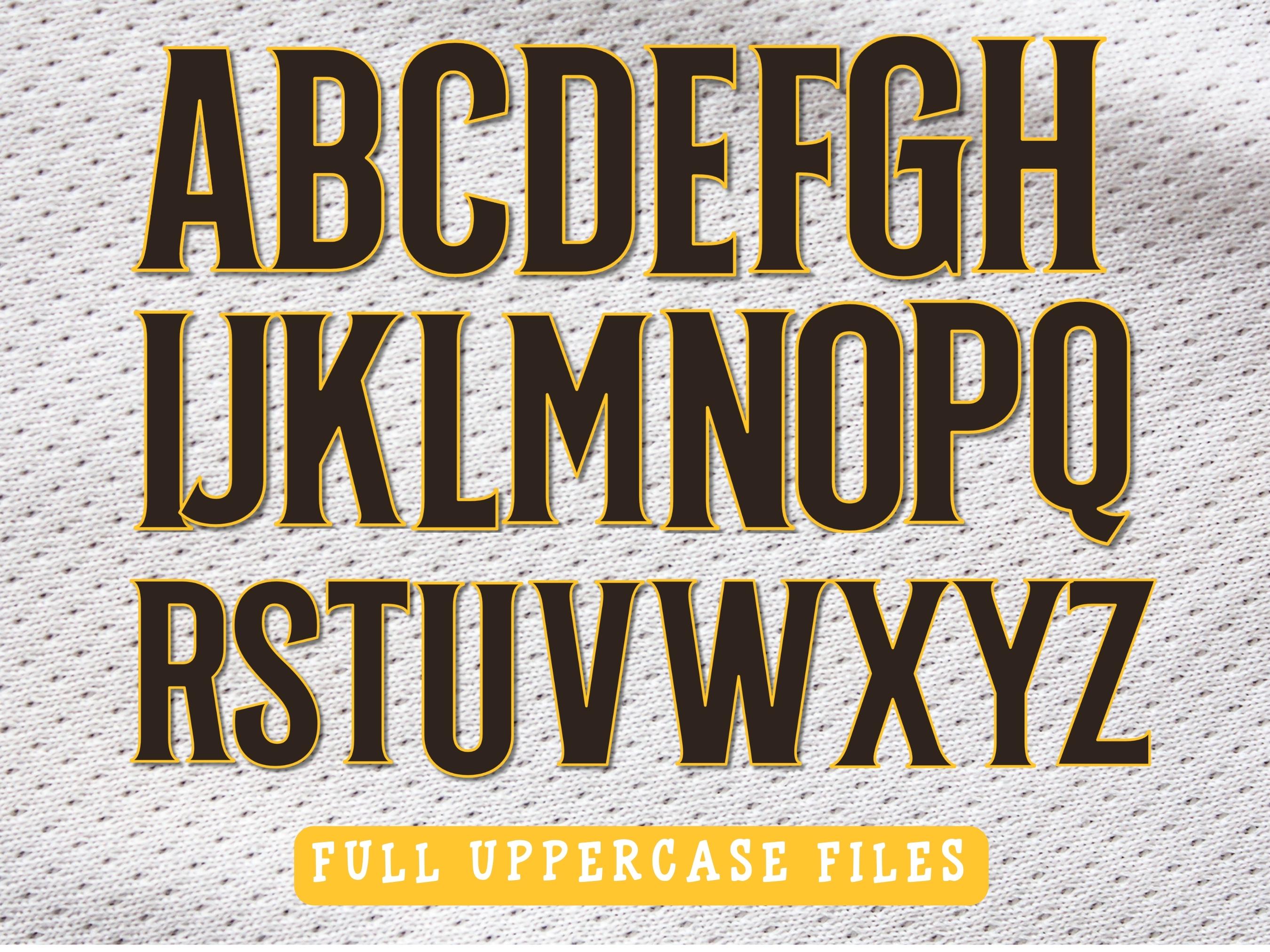 San Diego Baseball Jersey Font: Letters & Numbers PNG (digital Download ...