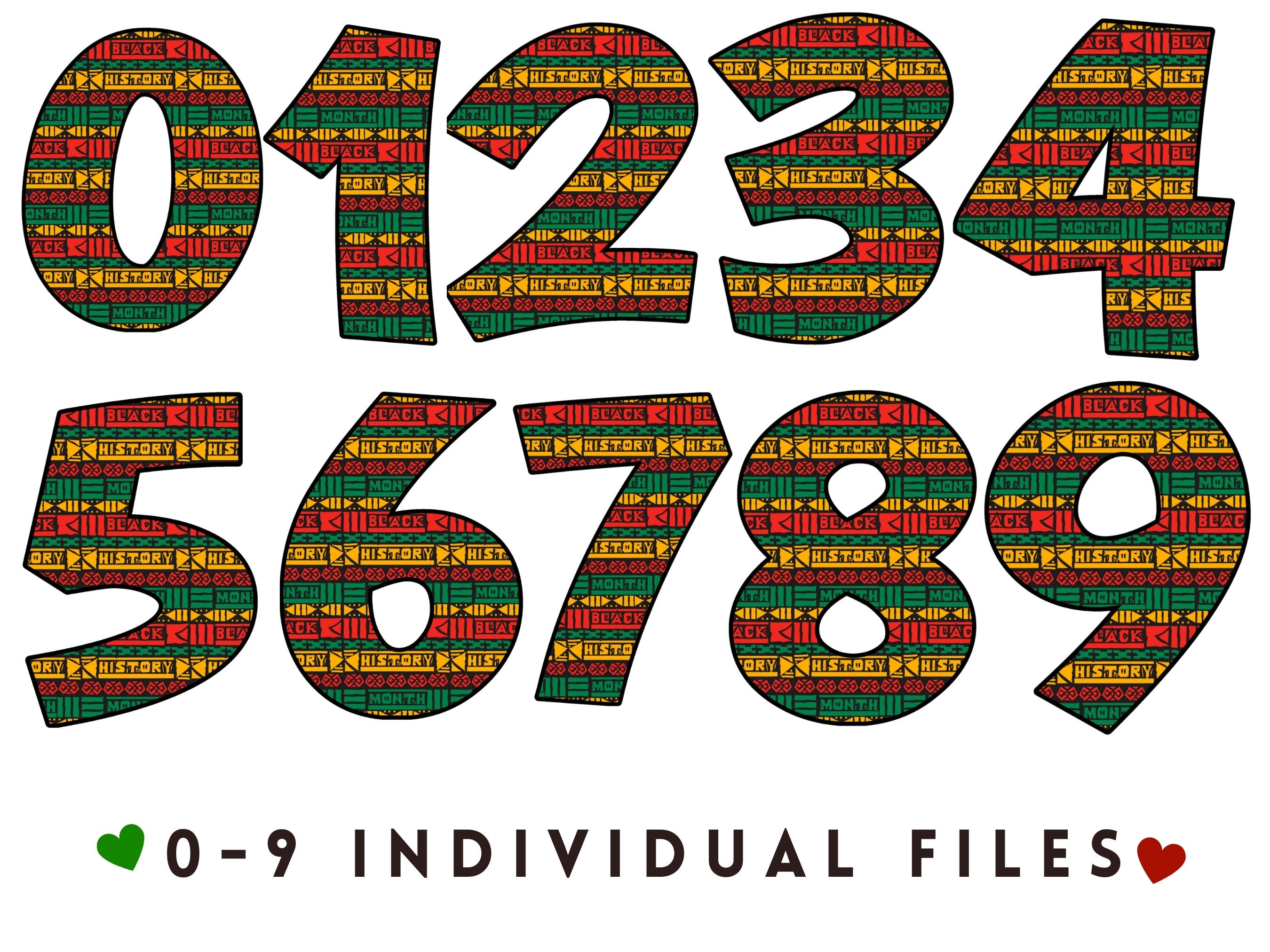Black History Alphabet & Numbers PNG Set: Juneteenth Letters (digital ...