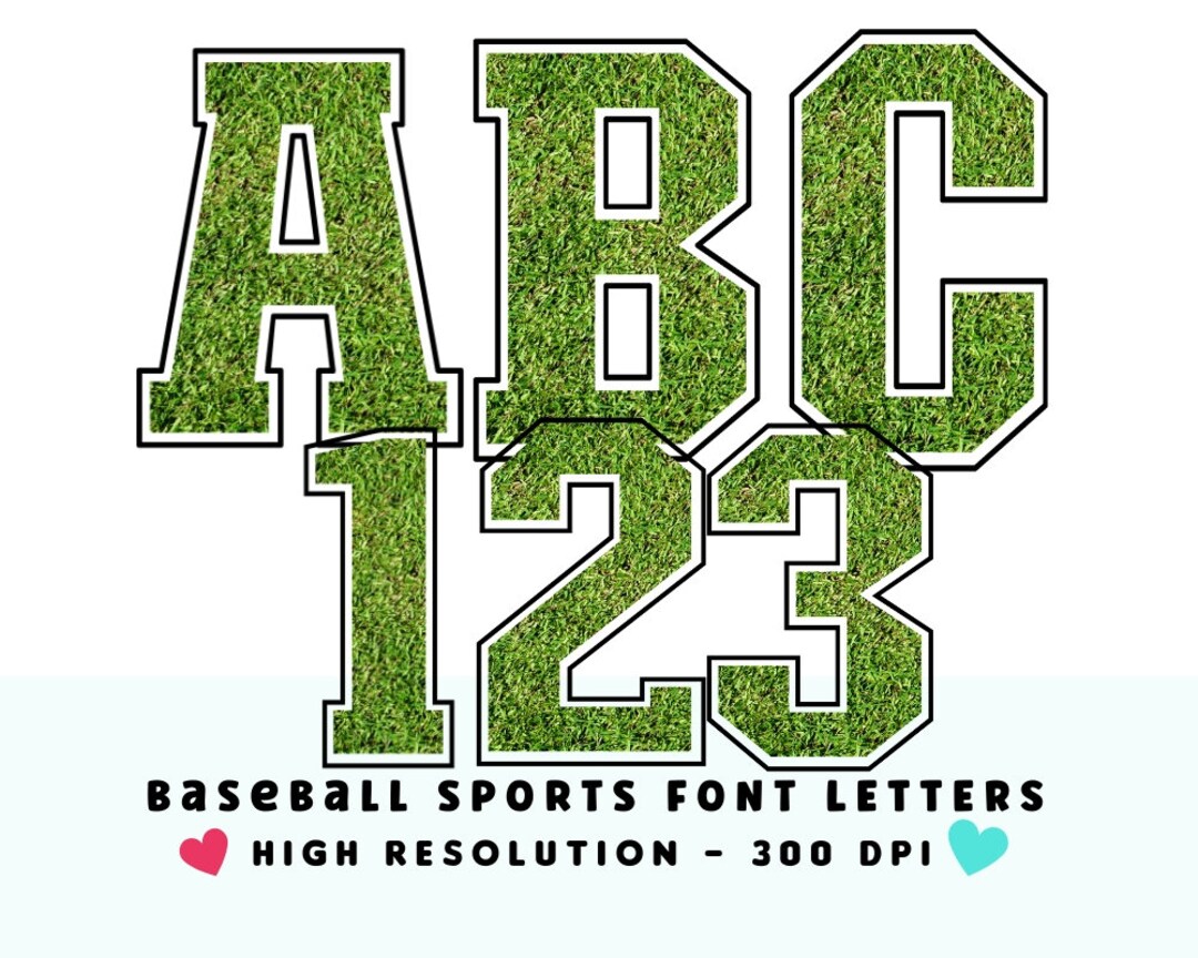 Real Grass LETTERS, Sports Alphabet & Numbers Set PNG Scrapbooking ...