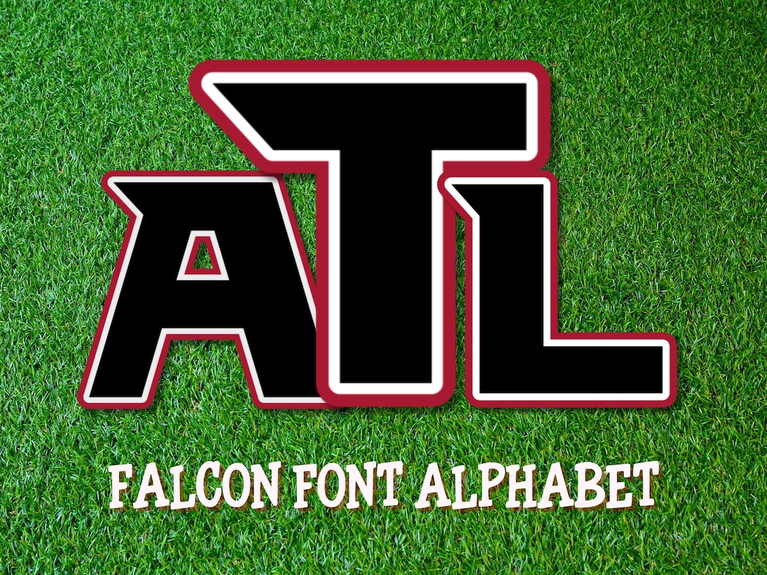 Falcons Alphabet & Numbers Set PNG, Scrapbooking Letters, Block Letters ...