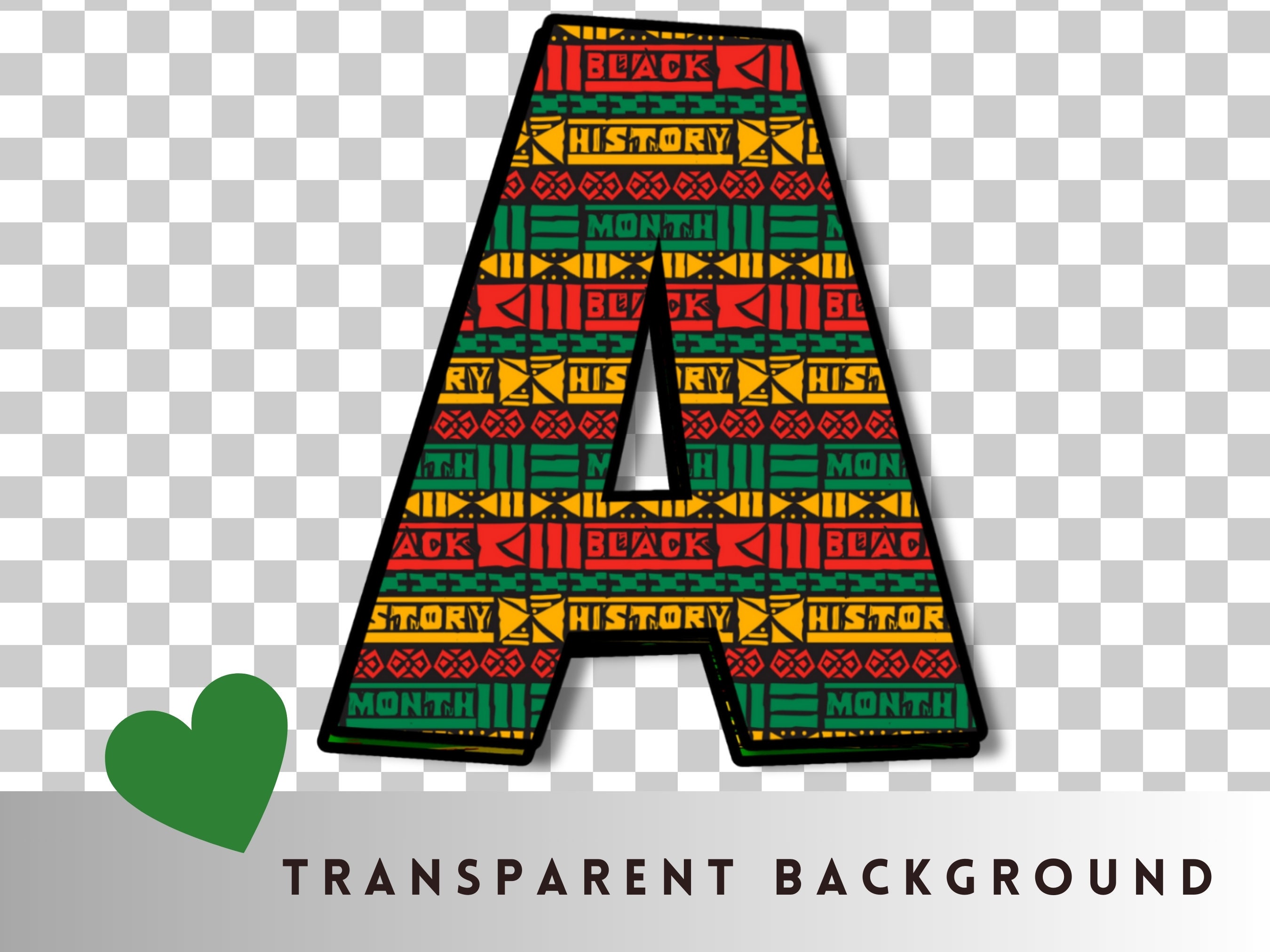 Black History Alphabet & Numbers PNG Set: Juneteenth Letters (digital ...