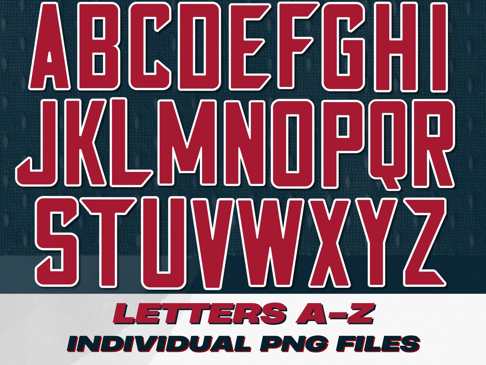 Houston Football Alphabet Letters PNG: Jersey Font, Sublimation Design ...