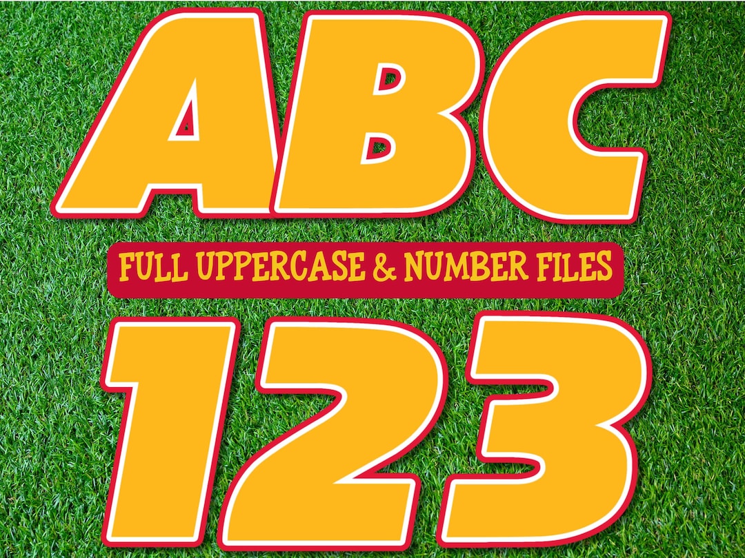 Kansas City Font Alphabet & Numbers Set PNG, Scrapbooking Letters ...