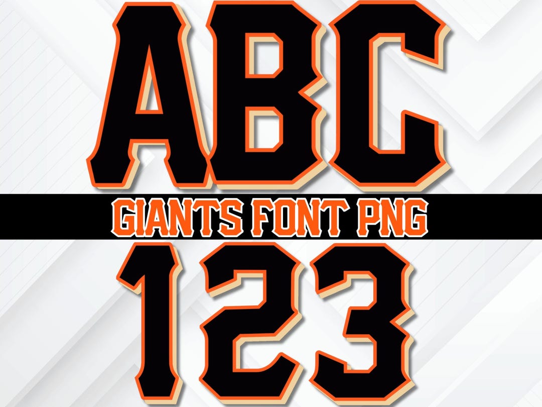 3D San Francisco Baseball Alphabet & Numbers, Baseball Letters PNG ...