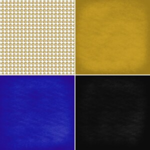Blue, Black & Gold Graduation Seamless Patterns Digital Paper ...