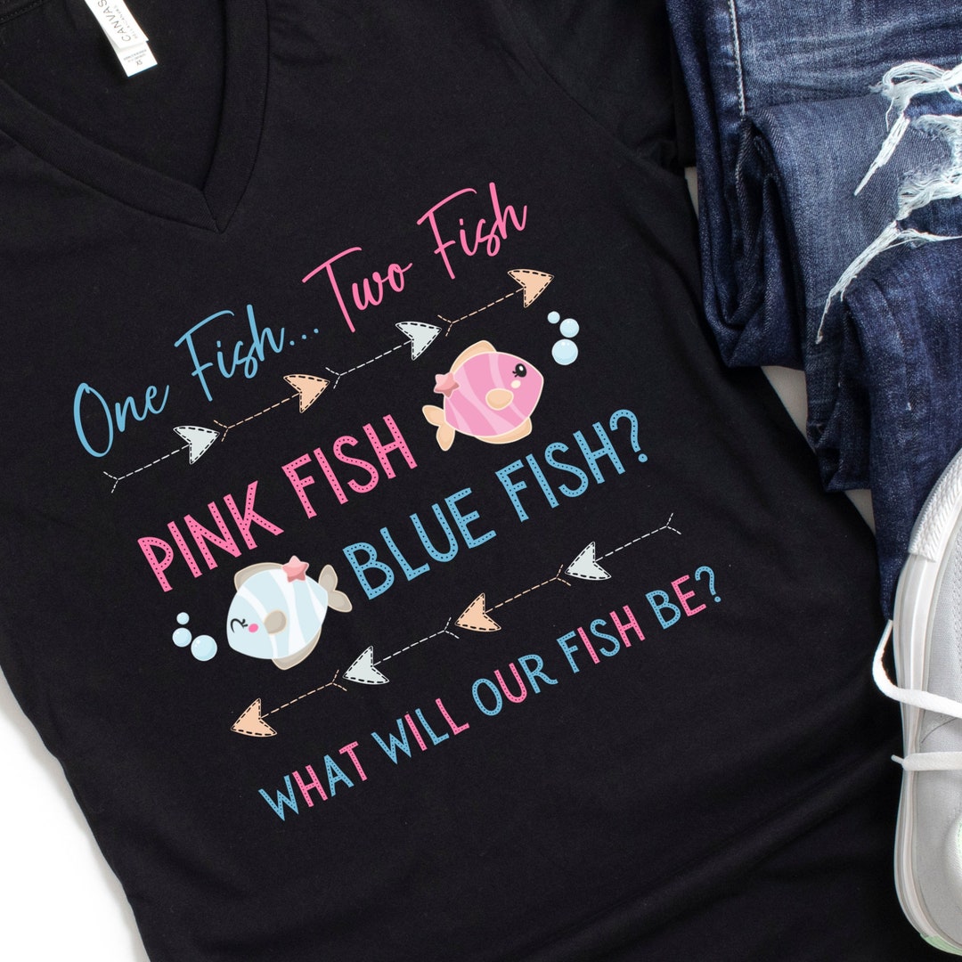 Fishing Gender Reveal PNG: One Fish Two Fish Design (digital Download ...