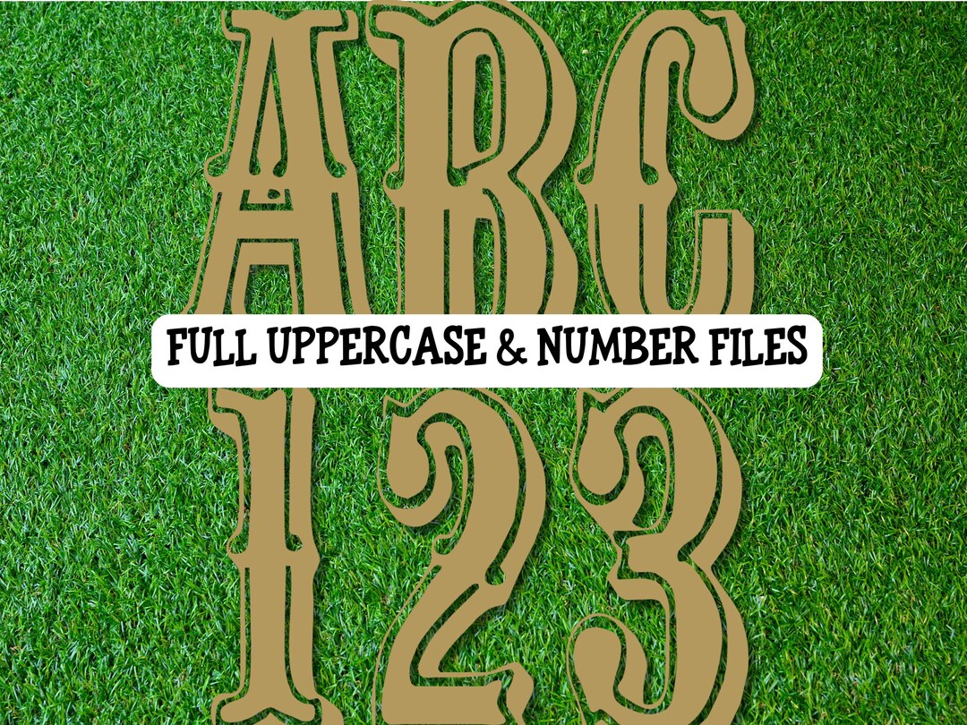 Gold Quentin Caps Font: Sports Alphabet & Numbers (PNG Digital Download ...