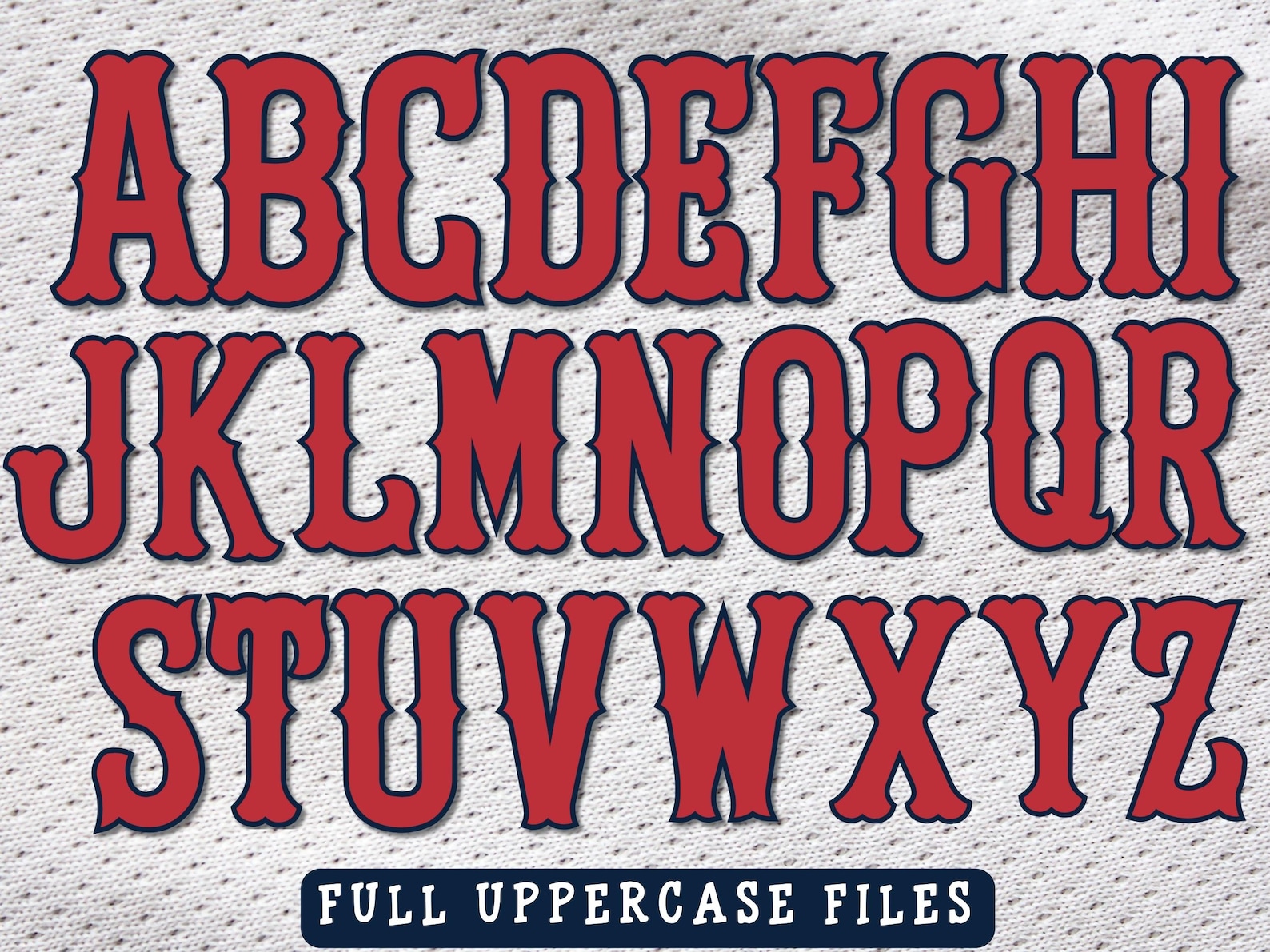 Boston Baseball Jersey Font: Alphabet & Numbers PNG (digital Download ...