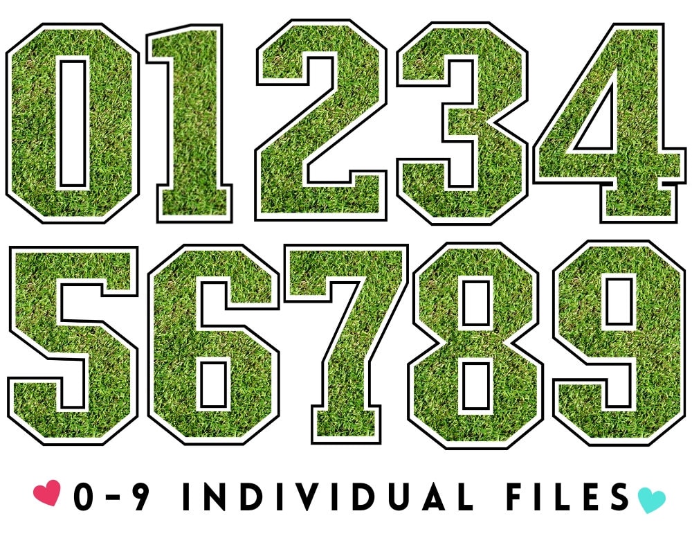 Real Grass LETTERS Sports Alphabet & Numbers Set PNG - Etsy