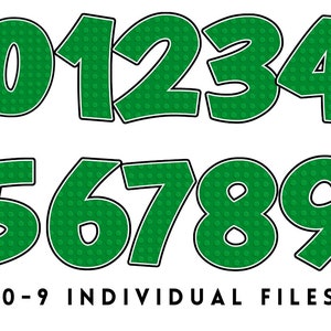 BUILDING BLOCKS Alphabet & Numbers Set PNG Scrapbooking, Crafting, Iron ...