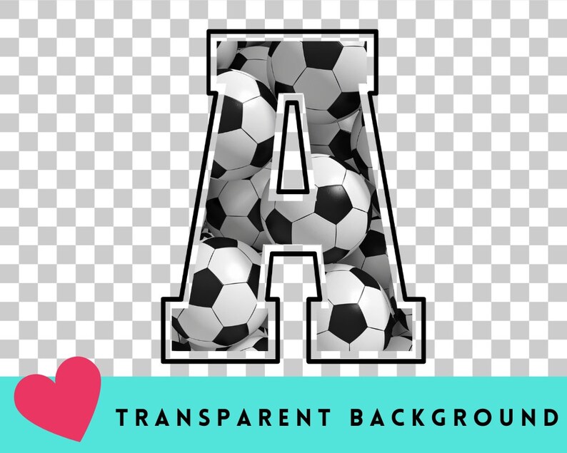 Soccer Balls Sports Font Alphabet & Numbers Set PNG - Etsy