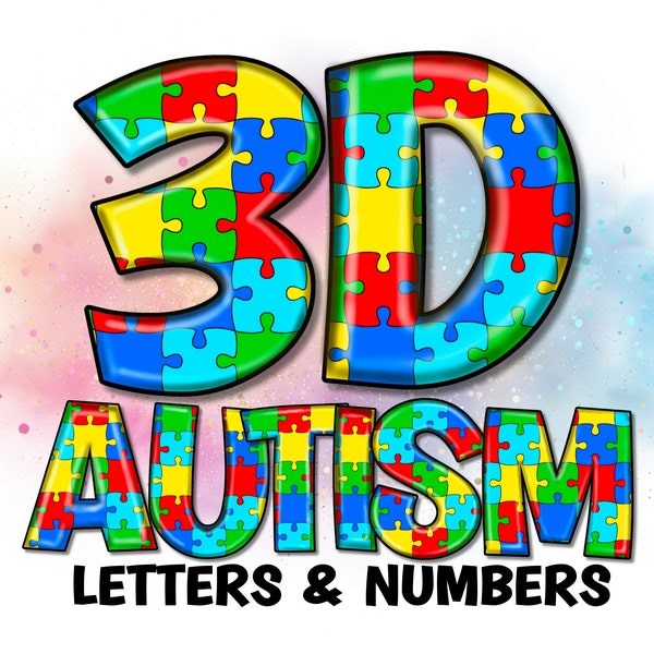 Autism Letters and Numbers - Etsy