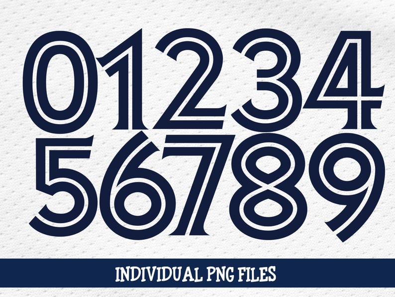 Toronto Baseball Jersey Numbers PNG: Digital Lettering Kit - Etsy