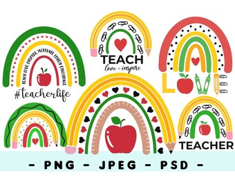 Schoolhouse Clipart Rainbow School Homeschool Bright Colorful PNG Clip ...