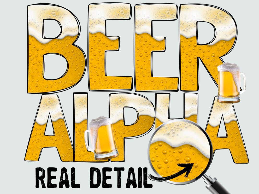 Beer Sketch Doodle Letters Set PNG, Beer Texture Alphabet PNG ...