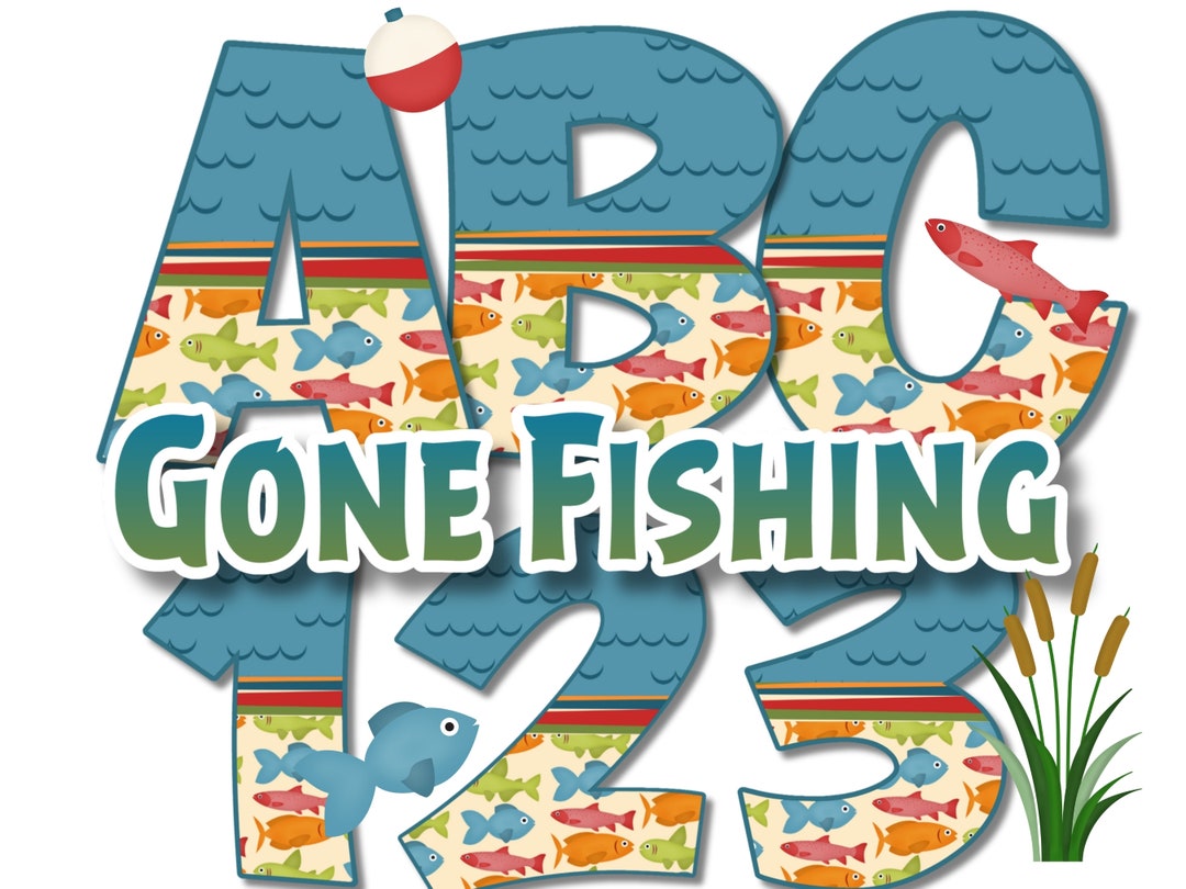 Fishing Alphabet & Numbers: PNG Clipart Set (digital Download) - Etsy ...