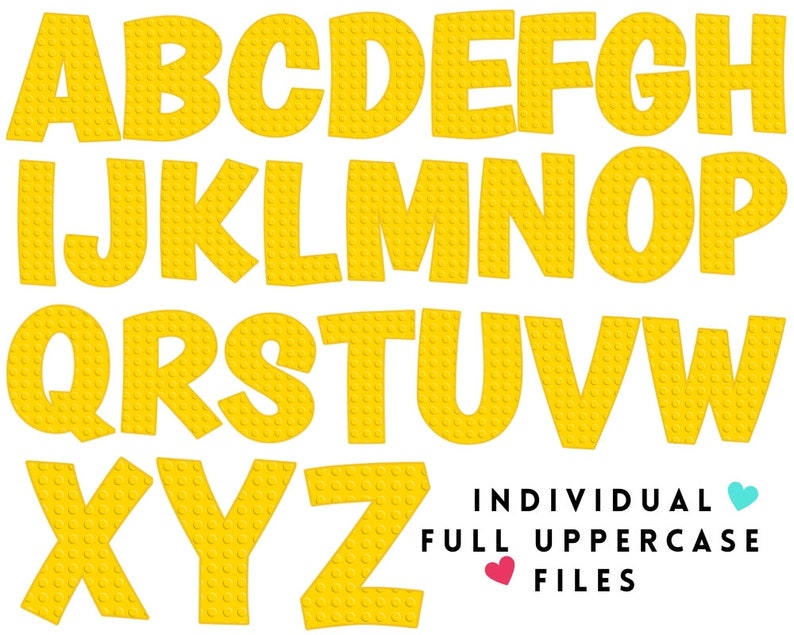 BUILDING BLOCKS Alphabet & Numbers Set PNG Scrapbooking - Etsy