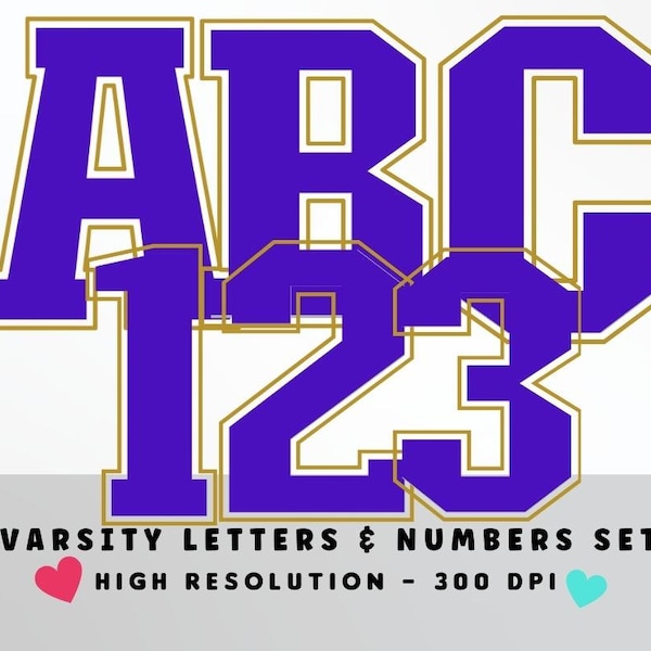 Purple and Gold Letters Png - Etsy