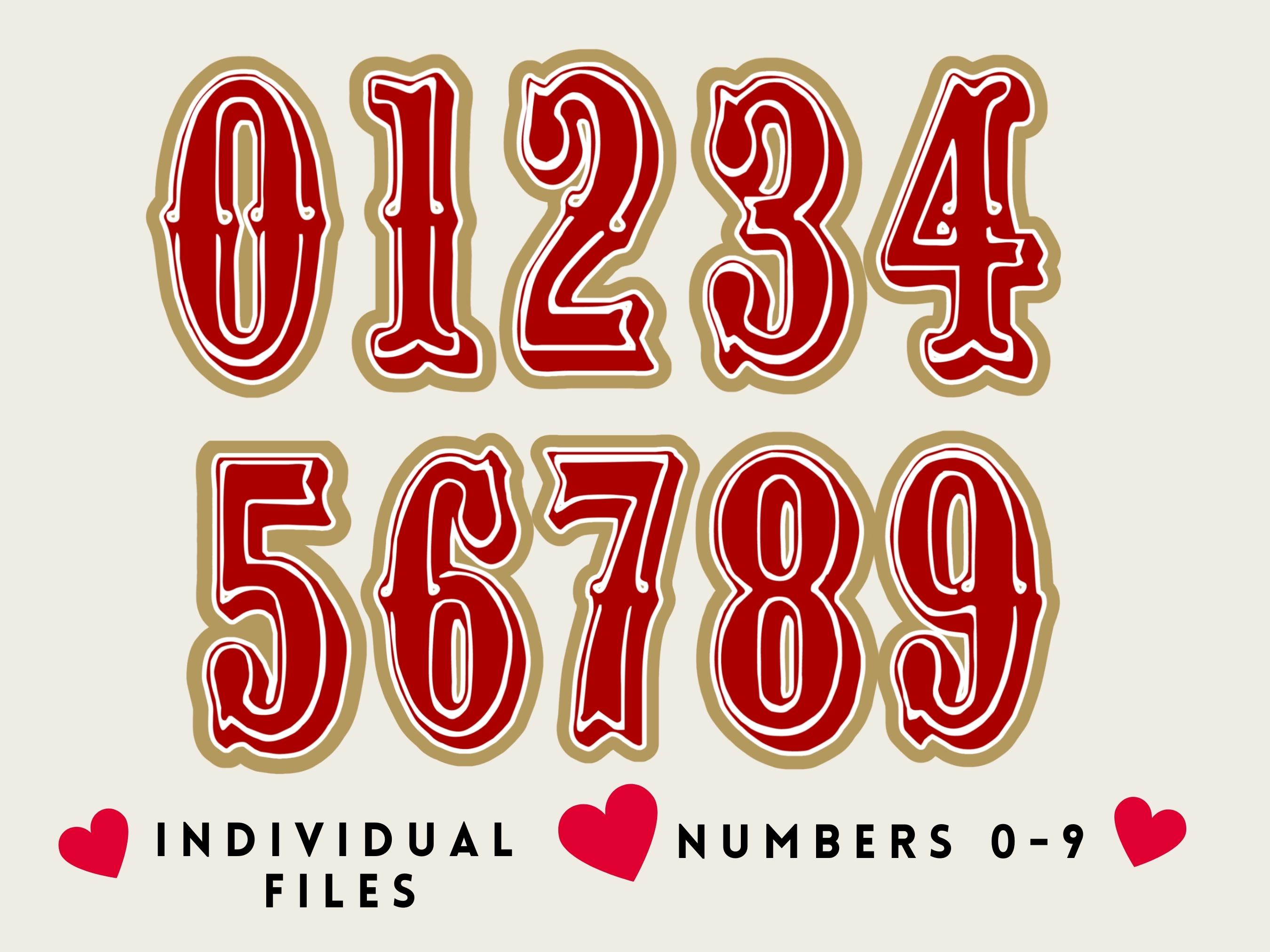 San Francisco Football Font: Alphabet & Numbers PNG (digital Download ...