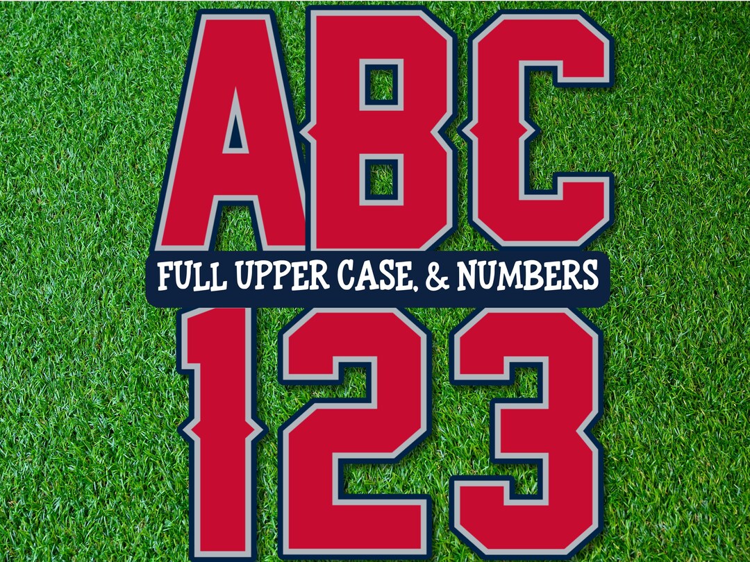 New England Football Alphabet and Numbers, Football Letters PNG, Team ...