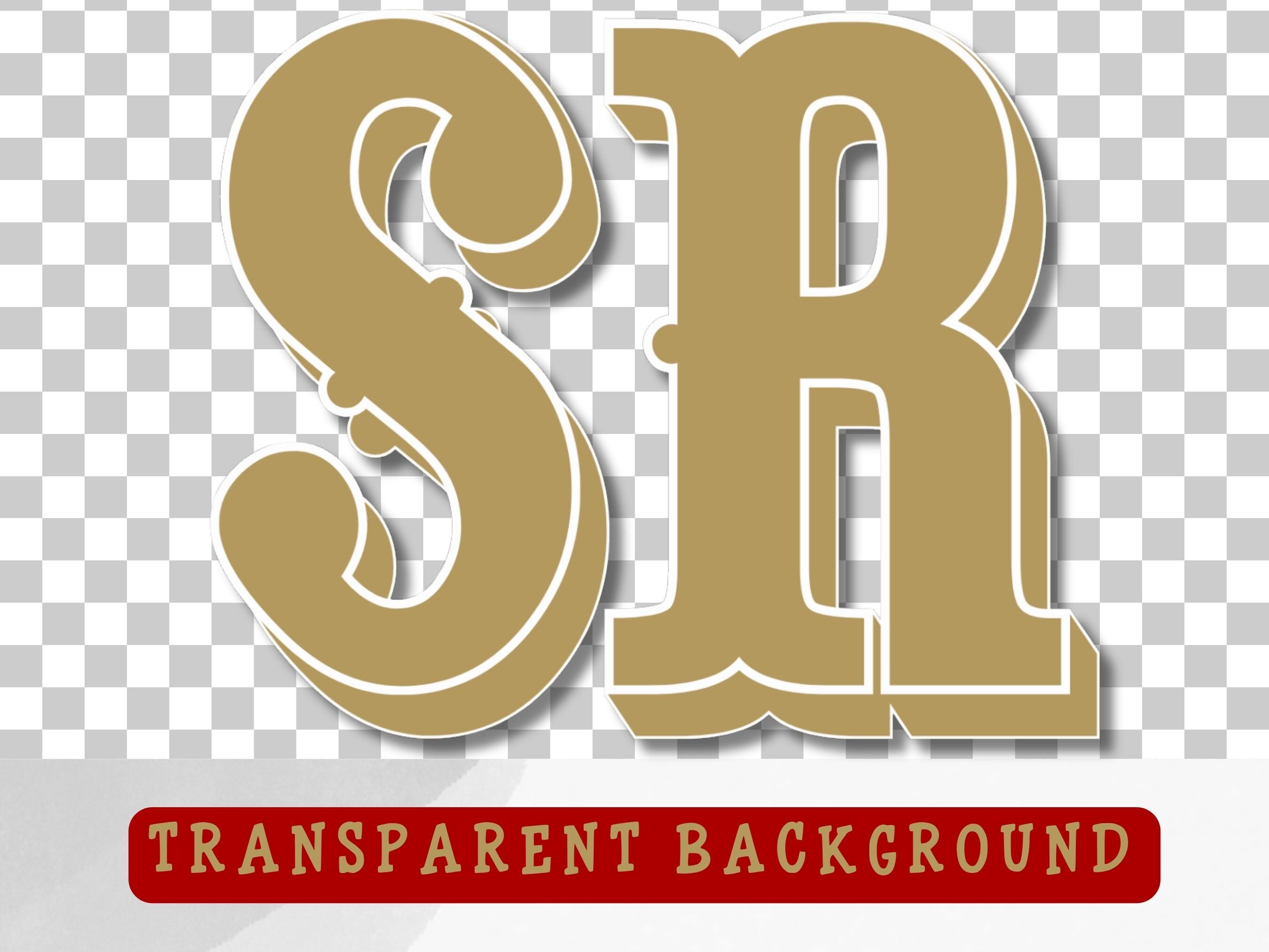 San Francisco Football Jersey Font: 2025 Gold Alphabet Numbers PNG ...