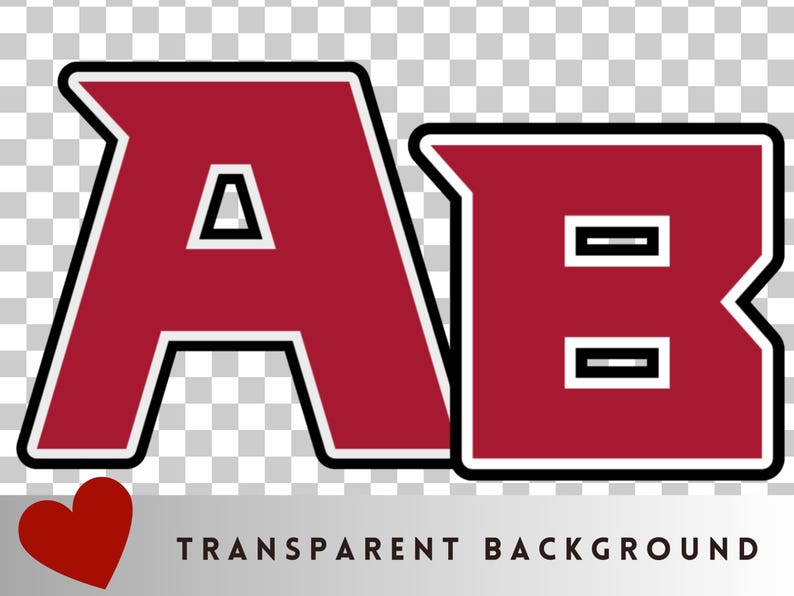 Atlanta Football Alphabet & Numbers PNG Set: Scrapbooking Letters ...