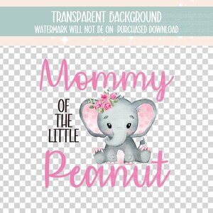 Elephant Baby Shower Family Bundle Iron on Transfers - PNG - Print on ...