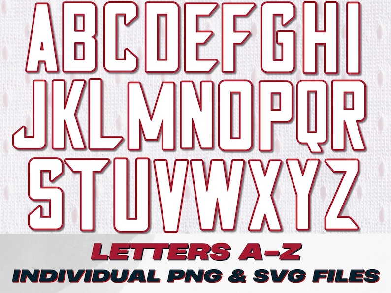 Houston Football Alphabet Letters PNG: Jersey Font, Sublimation Design ...