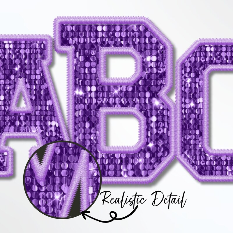 Purple Glitter Letters - Etsy