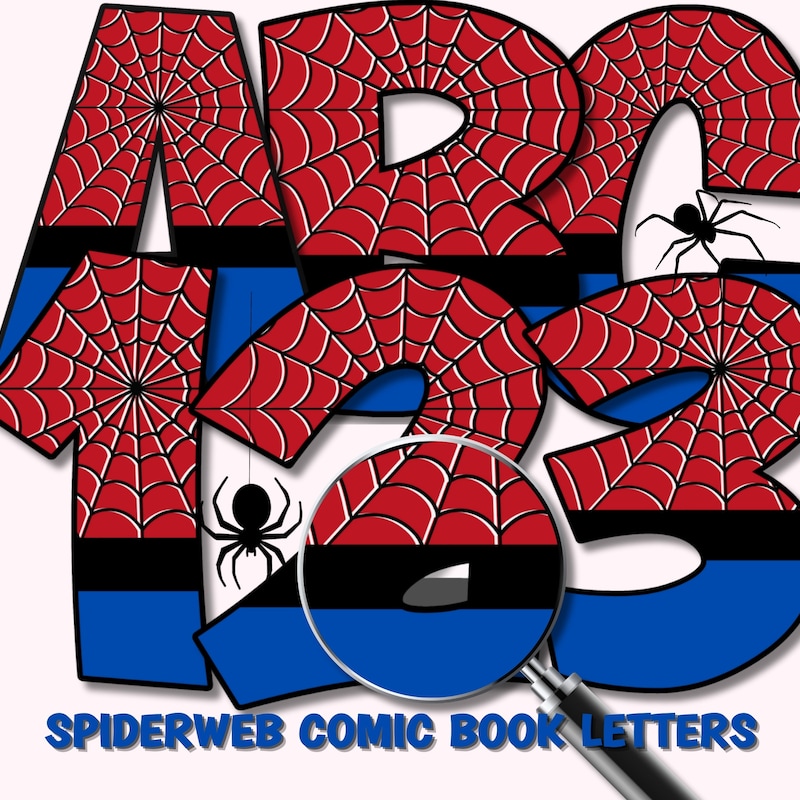 Spider Web Letters - Etsy
