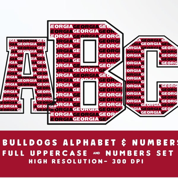 Georgia Bulldogs Font - Etsy