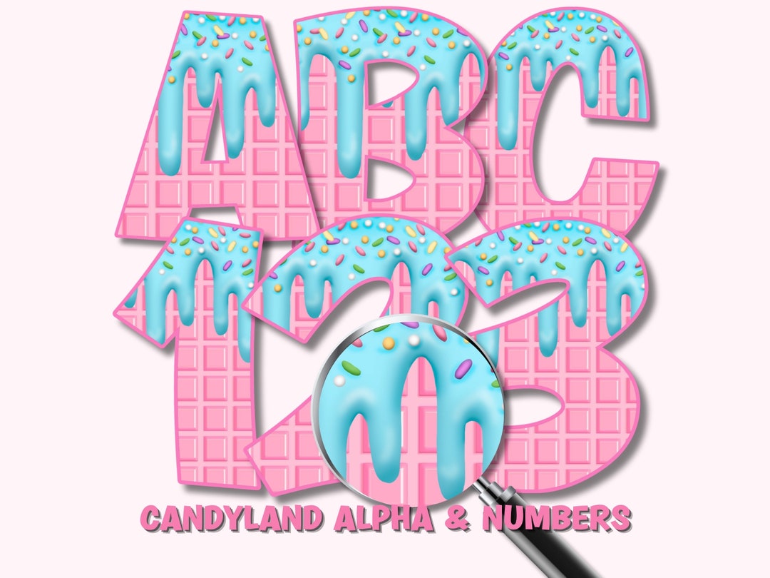 Dripping Ice Cream Letters Birthday Cake Frosting Letters PNG Candy ...