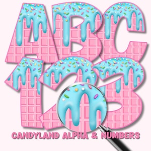 Ice Cream Letters PNG: Candy Land Alphabet, Sprinkles (digital Download ...