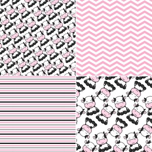 Cute Baby Cow Digital Paper - High Resolution - 12x12 - Scrapbooking ...