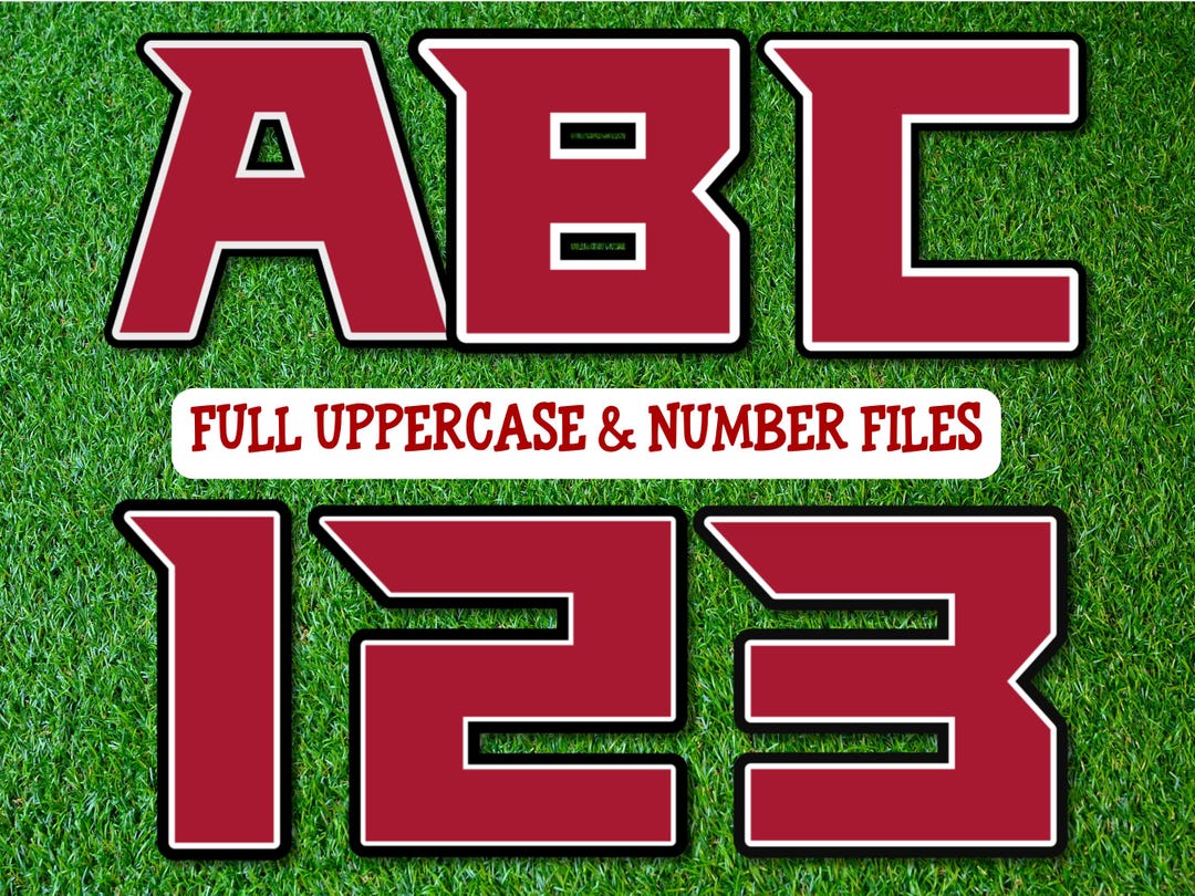 Atlanta Football Alphabet & Numbers PNG Set: Scrapbooking Letters ...