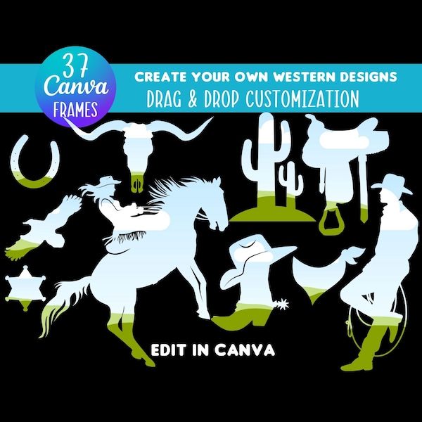Canva Template Western - Etsy