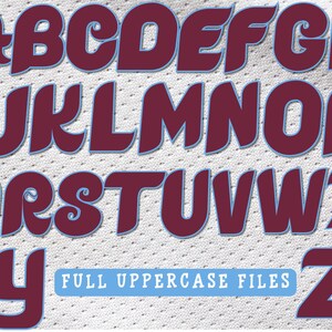 Retro Philadelphia Baseball Alphabet & Numbers, Baseball Jersey Letters ...