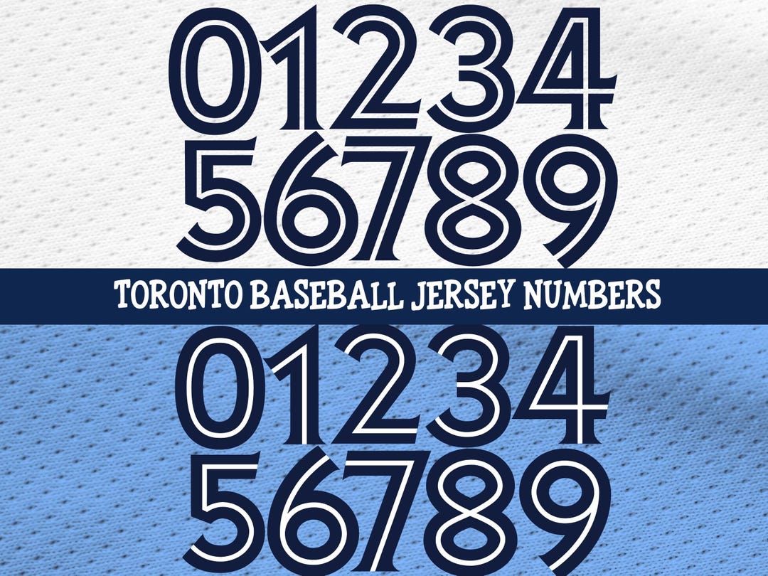 Toronto Baseball Jersey Numbers PNG: Digital Lettering Kit - Etsy Canada